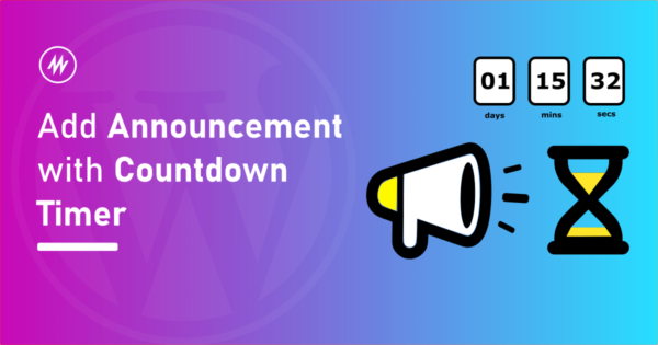 How to add an Announcement with Countdown Timer