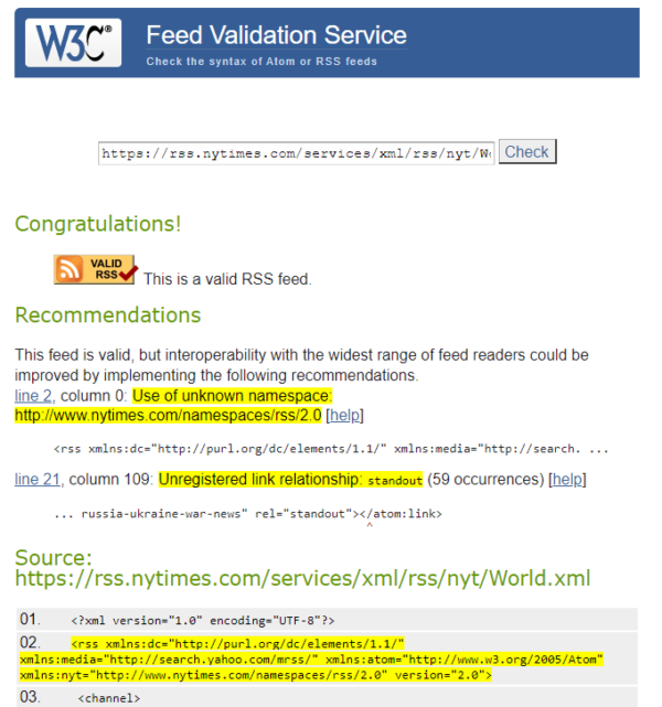 How to check if RSS Feed is Valid or not