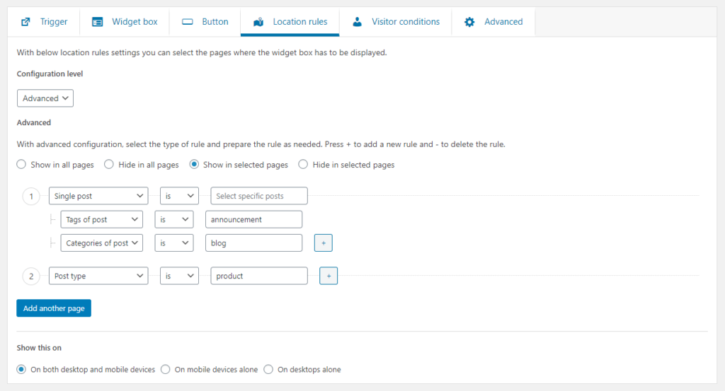 Location rules - PRO - Aakash Web